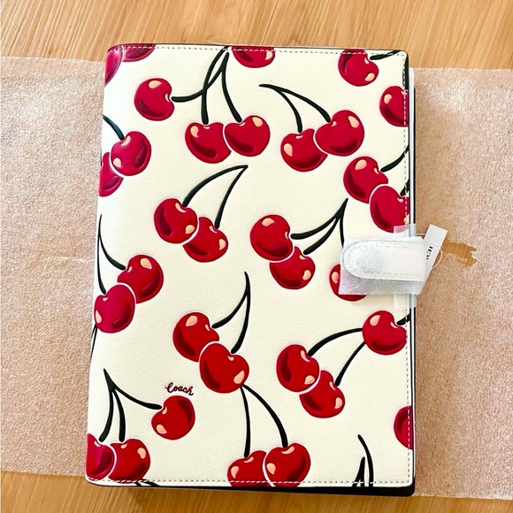 Coach | Office | Coach Notebook In Signature Canvas With Cherry Print ...